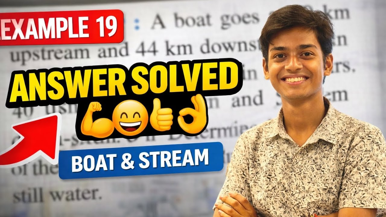 CBSE Maths standard /algebra/boat- stream type question solved 💪😄👌 ...