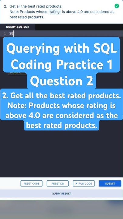 Querying with SQL | Coding Practice 1 | Question 2 | NXT WAVE #shorts #programming #database # ...