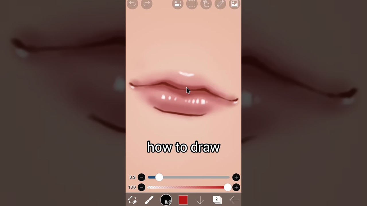 Drawing BEAUTIFUL LIPS in ibispaint - YouTube