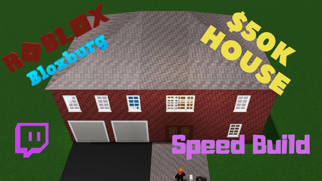 50k Bloxburg House Speed Build - YouTube