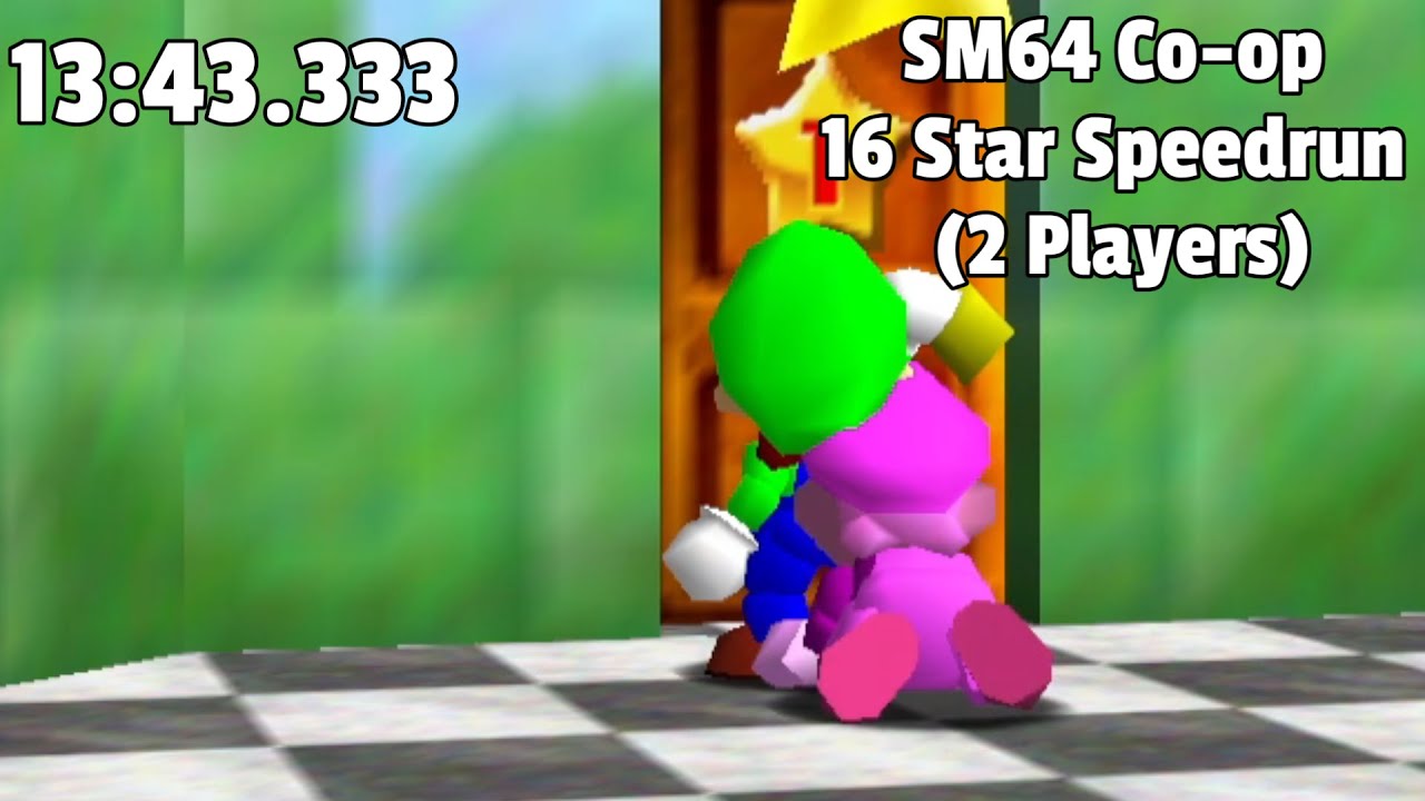 SM64 Co-op 16 Star Speedrun (2 Players) 13:43.333 - YouTube