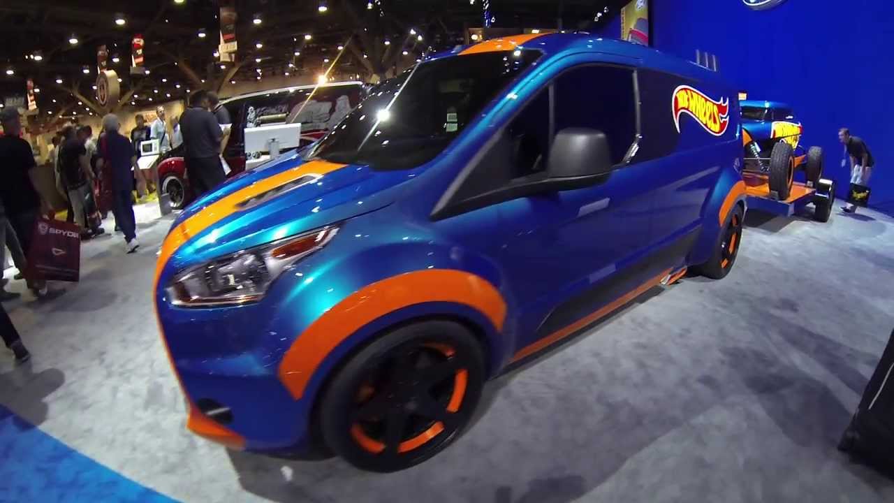 Hot Wheels / Ford Transit Connect Van collaboration :SEMA show - YouTube