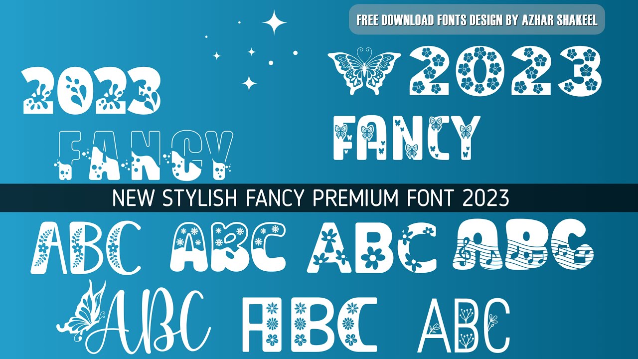 New Stylish Font | Fancy Font 2023 | Premium Font Free Download - YouTube
