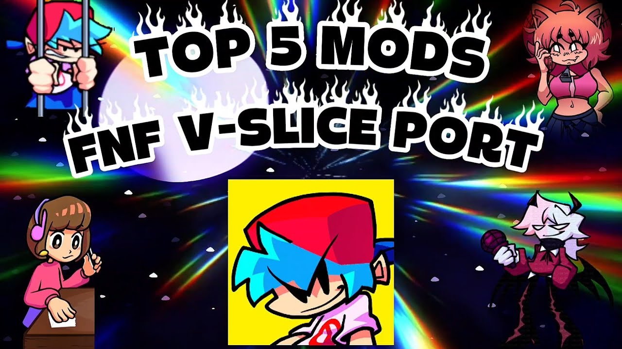 🔥FNF MOD🔥TOP 5 MODS EPICOS DE FRIDAY NIGHT FUNKIN' MOBILE V-SLICE PORT ...