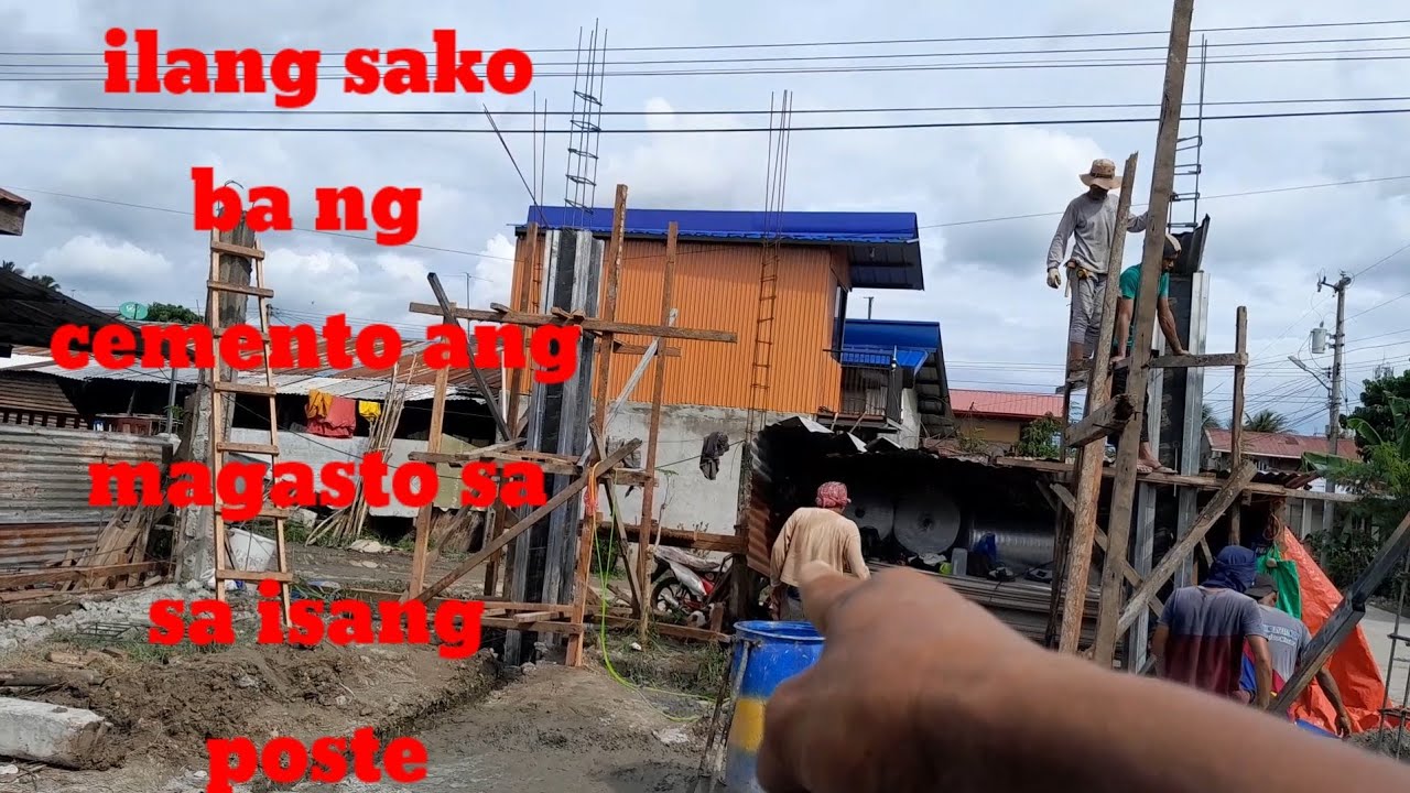 ilang sako ba ng cemento ang magamit sa isang poste - YouTube
