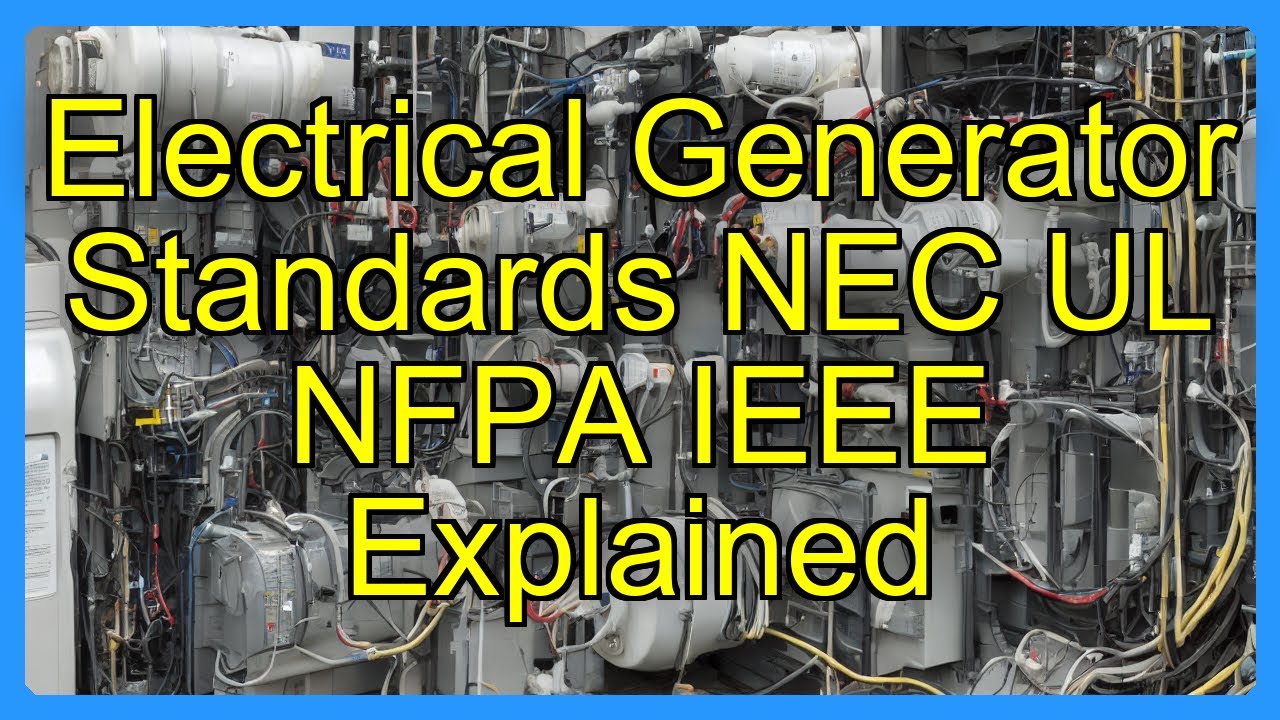 Electrical Generator Standards NEC UL NFPA IEEE Explained - YouTube