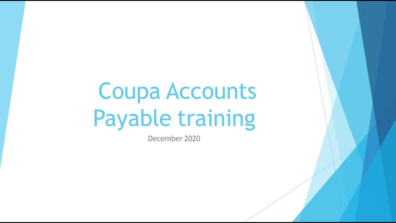 AP Coupa Training - YouTube