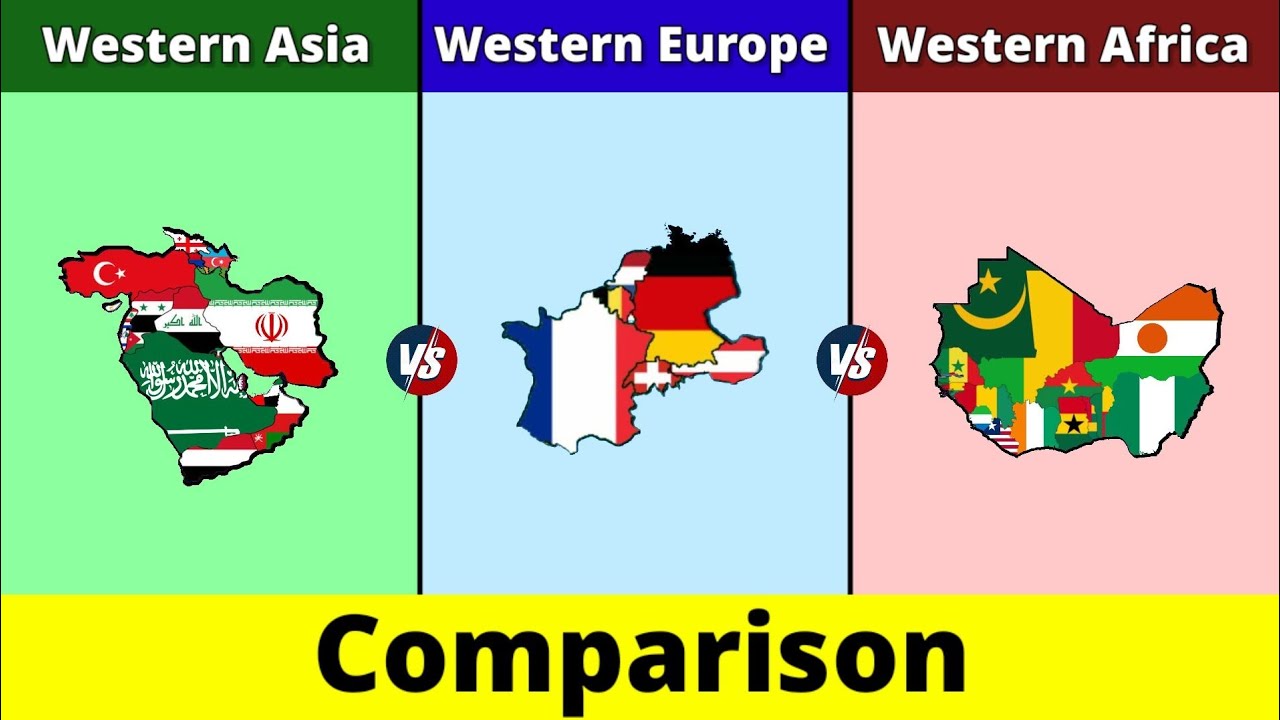 Western Asia vs Western Europe vs Western Africa | Comparison | Data ...