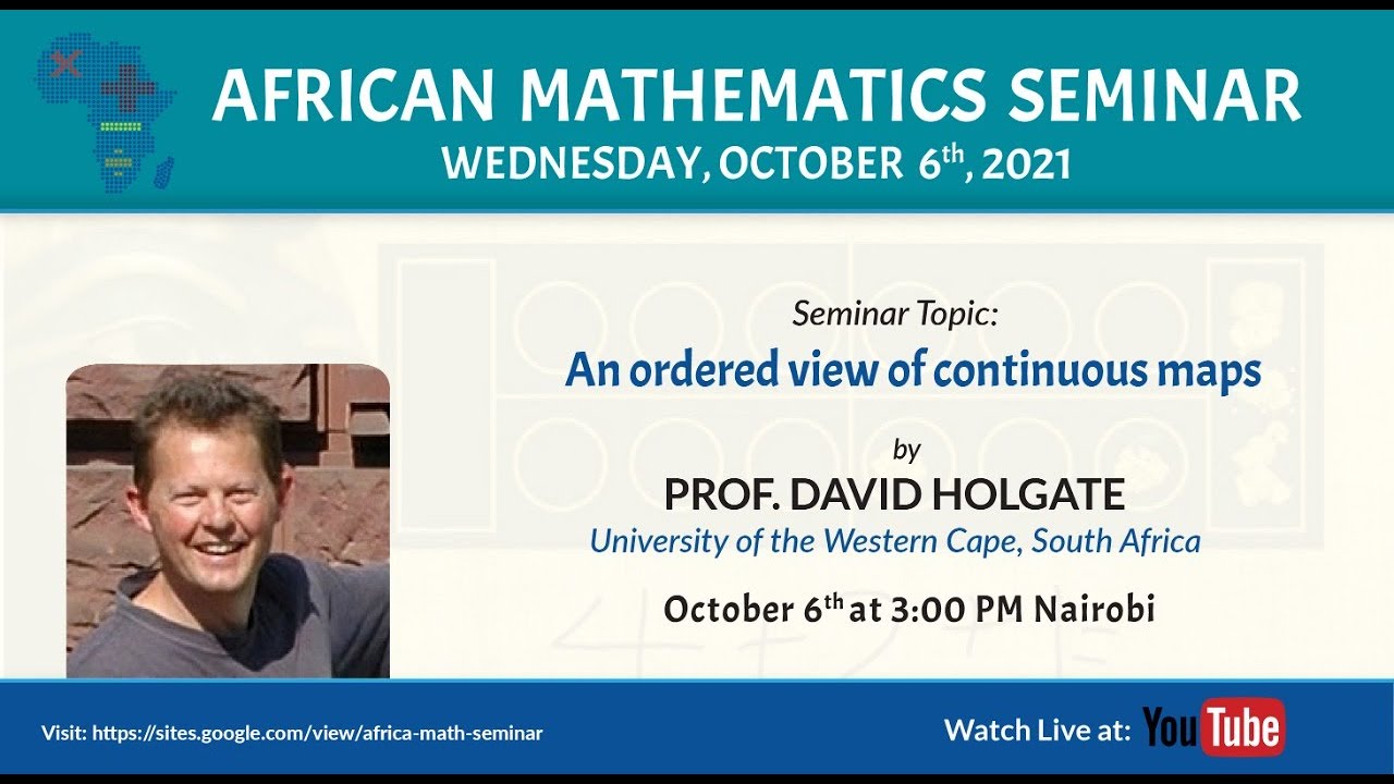 David Holgate | An ordered view of continuous maps - YouTube