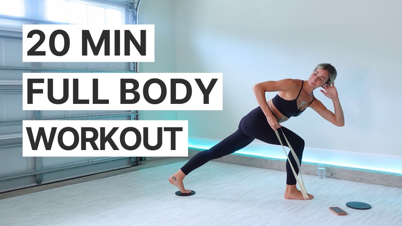 20MIN FULL BODY Workout | Sliders + Resistance Band - YouTube