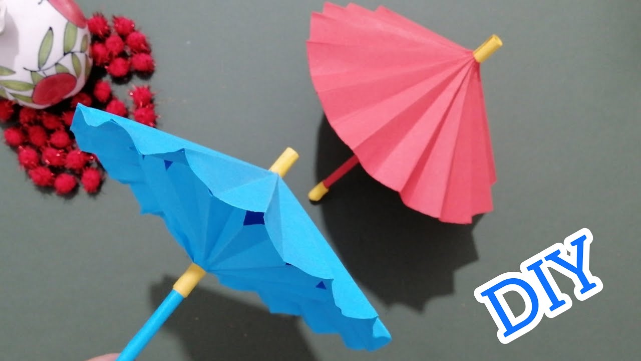 How To Make a paper umbrella that open and close |origami umbrella ...