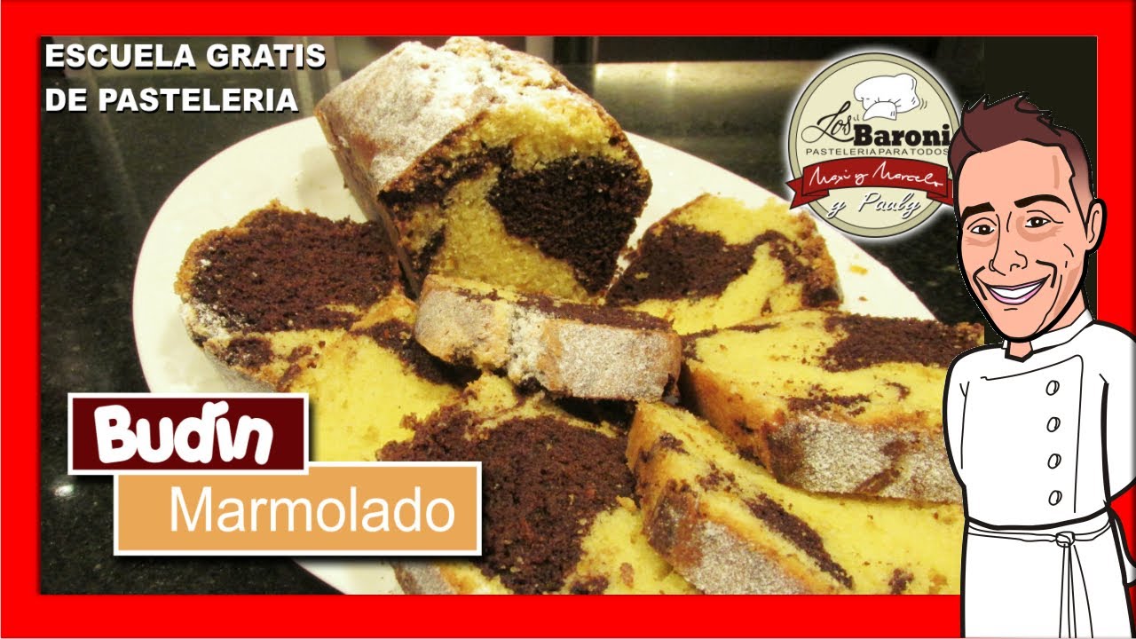 BUDIN MARMOLADO 🍞🍫🔺 LOS BARONI | MARBLE CHOCOLATE PUDDING cursos de ...
