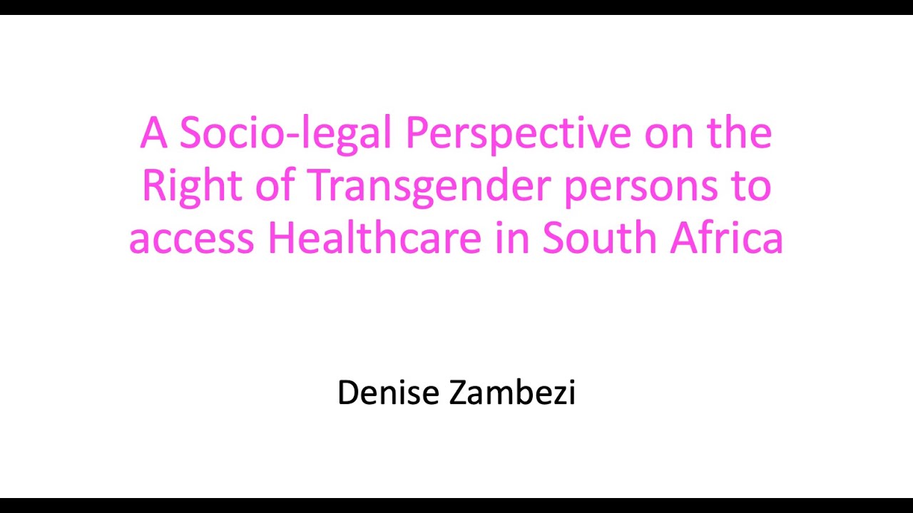 A Socio-legal Perspective on the Right of Transgender persons to access ...