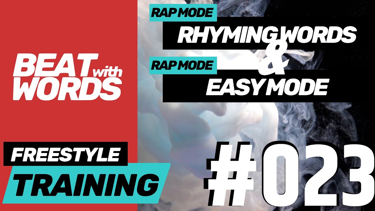 Beat with words & Easy Mode Freestyle rap training 023 - YouTube