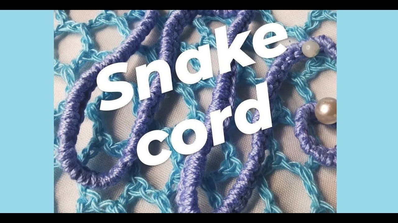 Snake cord, masterclass-28, motif for Irish lace - YouTube