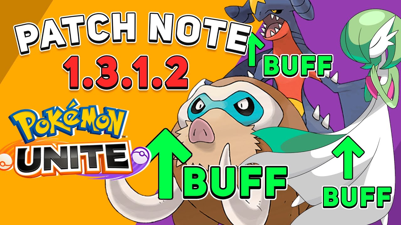 GUIA POKÉMON UNITE | Patch Note 1.3.1.2 - Gardevoir Buff, Garchomp Buff ...