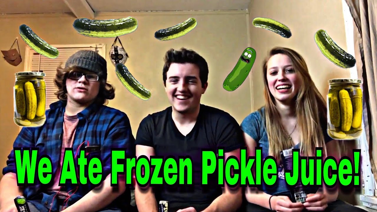 We ate frozen pickle juice! - YouTube