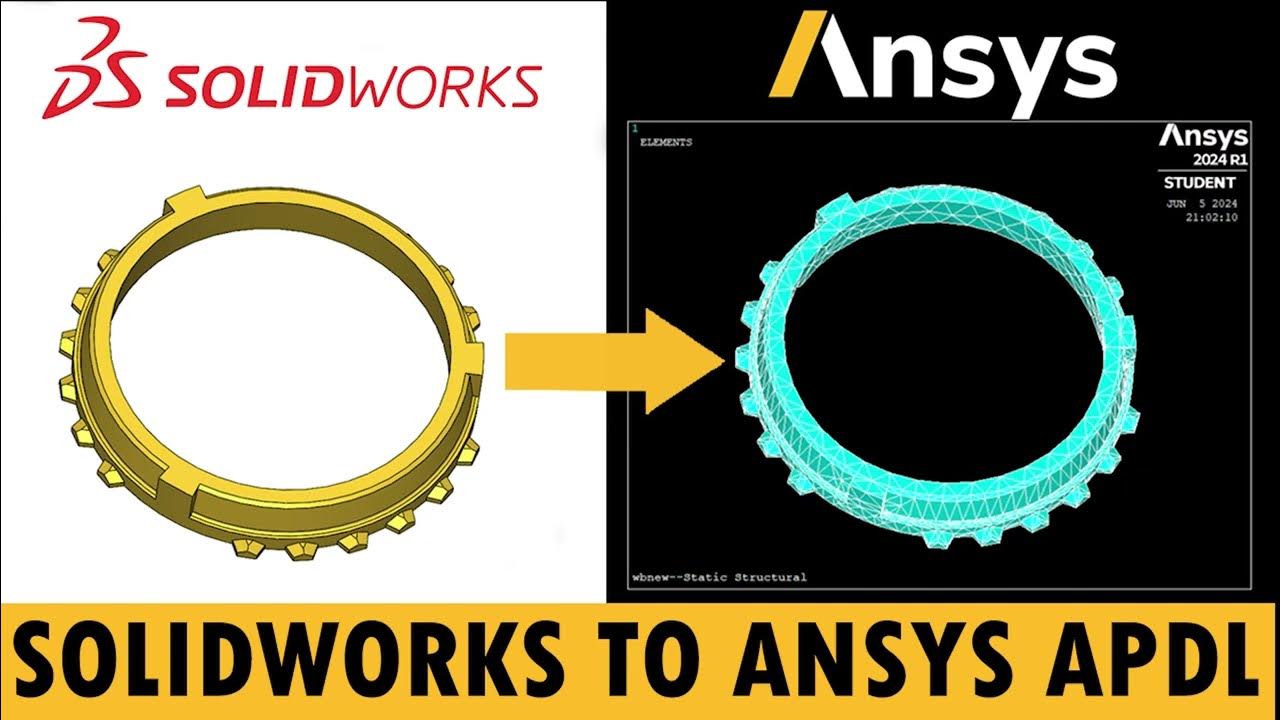 ANSYS MECHANICAL APDL - Import PART From SolidWorks to ANSYS - HOW TO SERIES - YouTube