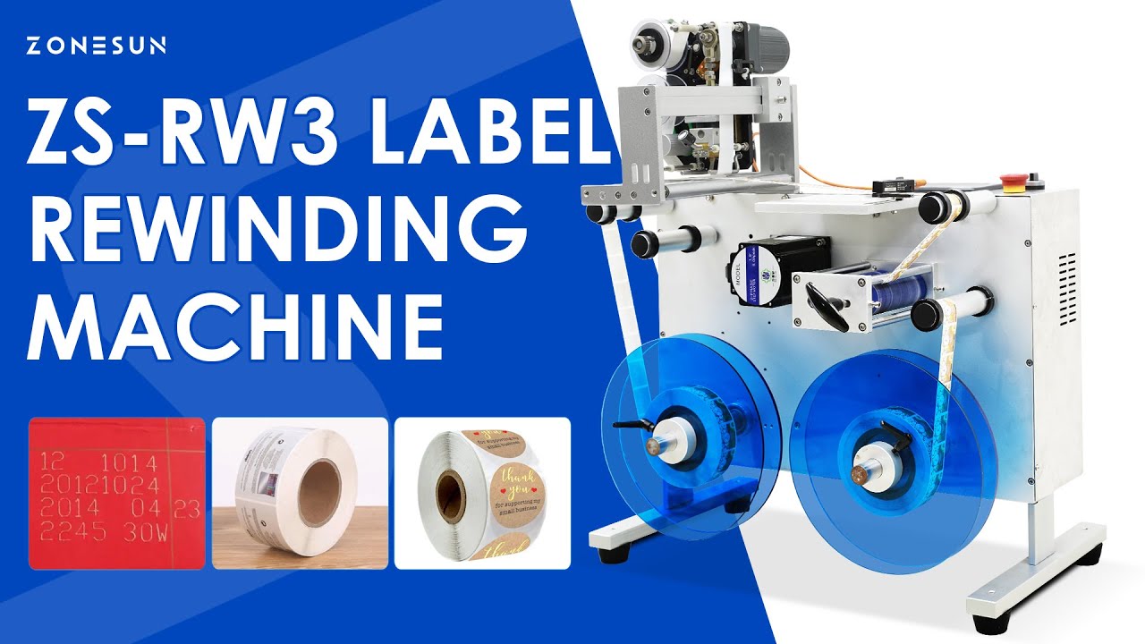 Zonesun ZS-RW3 Label Rewinder with Date Coder #labelrewinder #coder ...