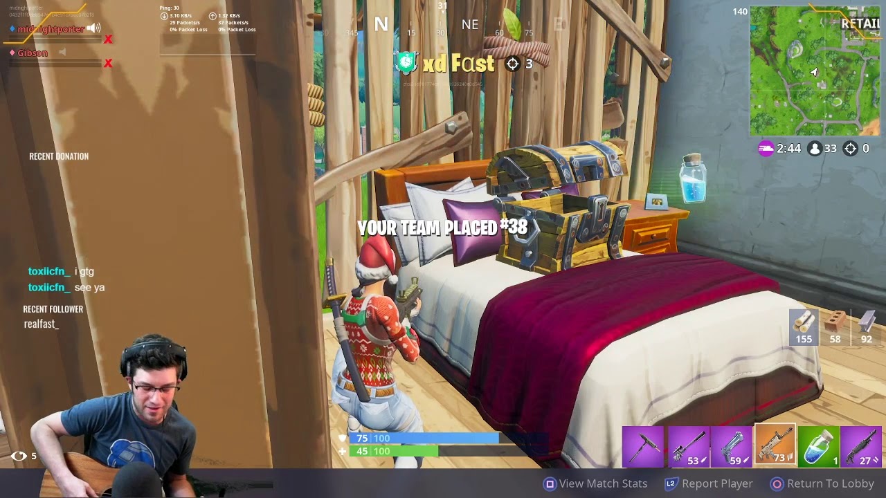 Found an INCREDIBLE Singer (Gibson)! - Singing on Fortnite (ME, For the ...