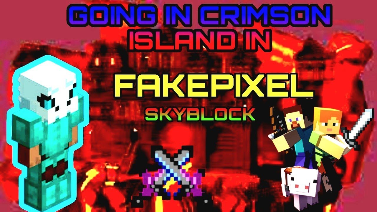 GOING IN CRIMSON ISLAND FIRST TIME IN FAKEPIXEL SKYBLOCK |CRACK HYPIXEL ...