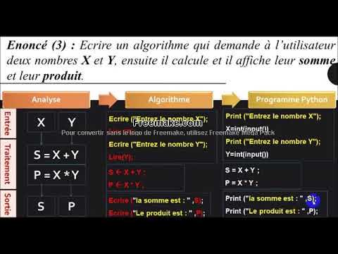 Introduction Écrire un premier algorithme et le traduire en langage ...