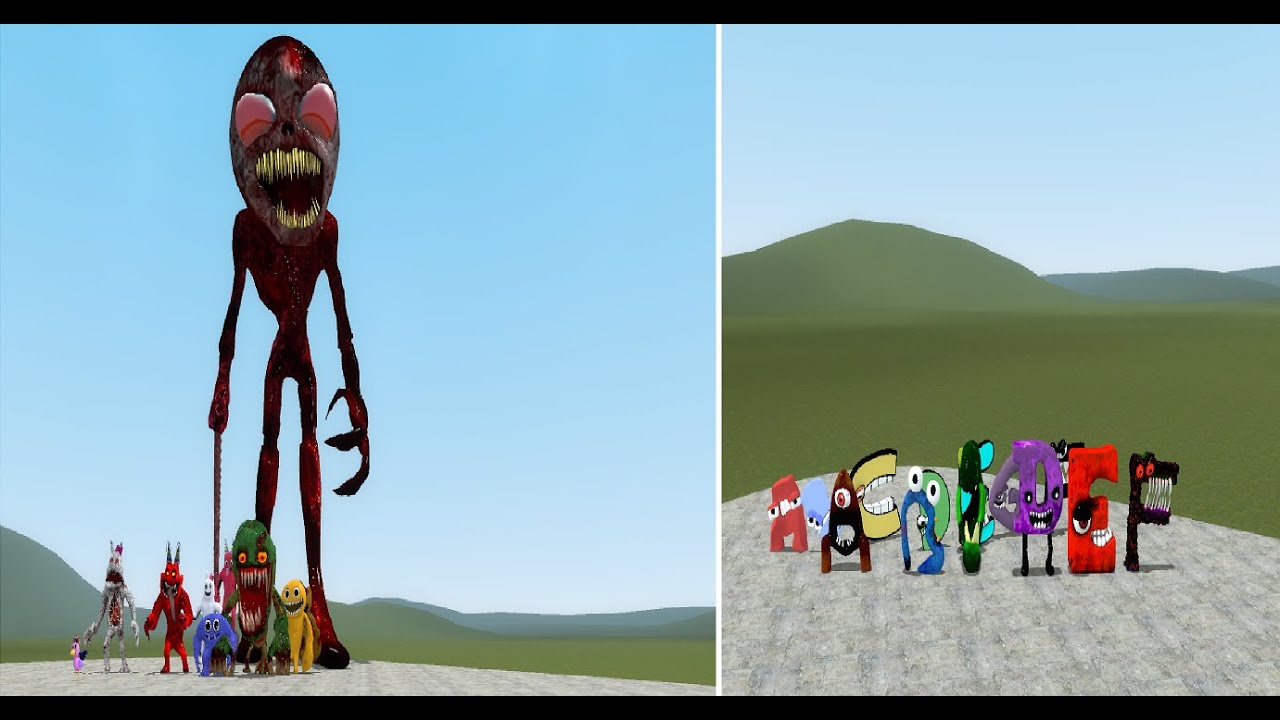 GARDEN BAN BAN (CURSED) VS ALPHABET LORE(CURSED) IN GARRY'S MOD ...