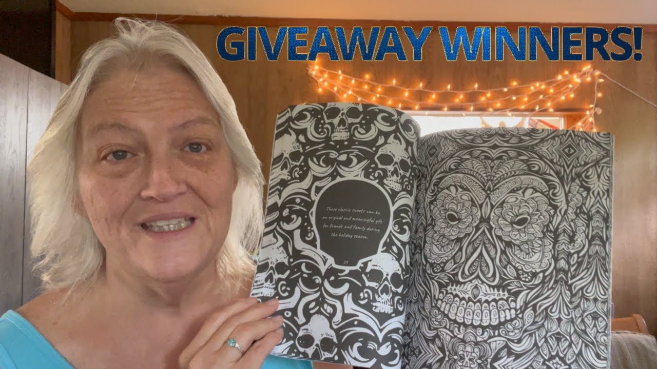 Giveaway Winners!💀Ghostly Sugar Skull Coloring Book ! - YouTube