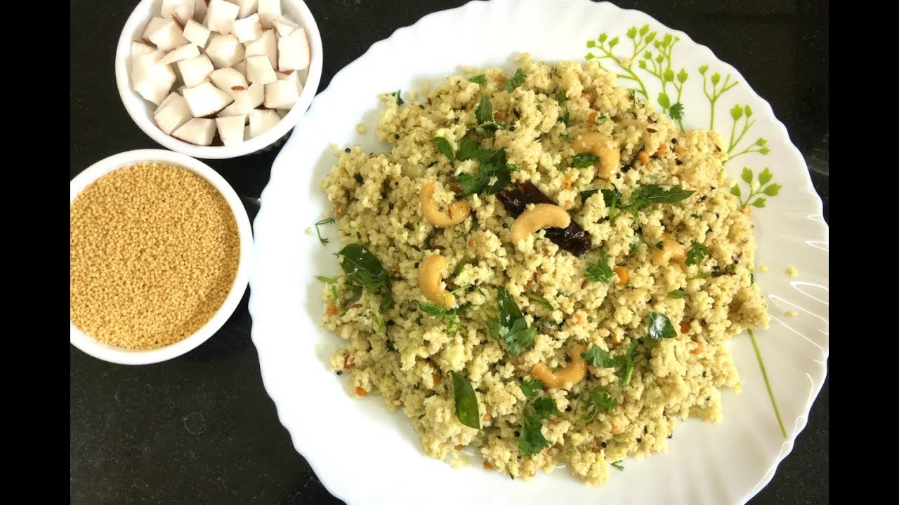Foxtail millet coconut rice | Korrala kobbari annam | kambankorai ...
