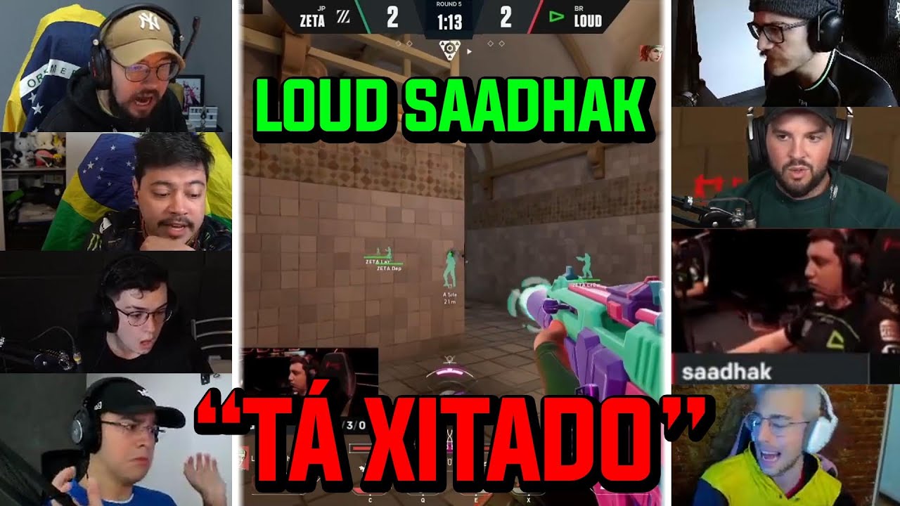 STREAMERS REAGINDO AO VARADO DO SAADHAK NO CHAMPIONS - YouTube