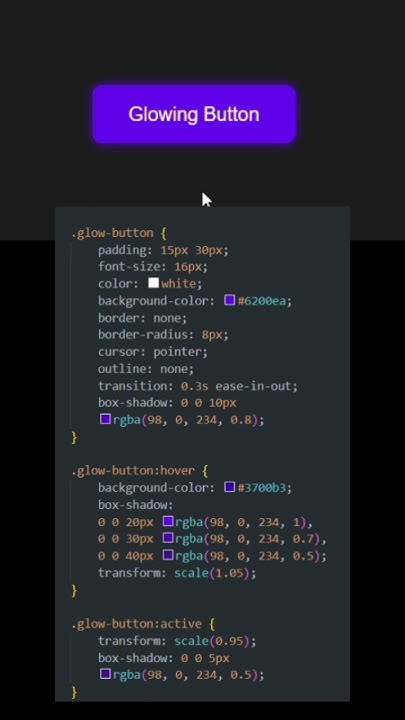 Css Glowing Effect 🌟 Coding Codingskills Shorts Ytshorts Youtube