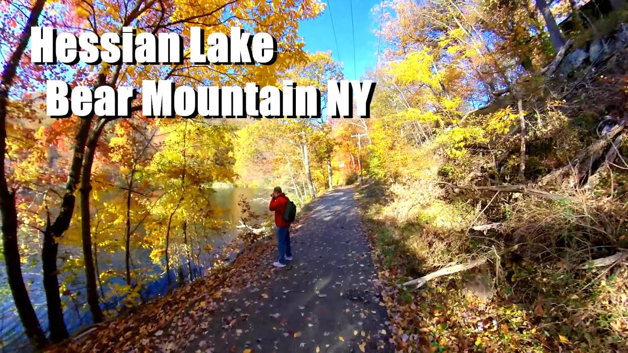 Breath Taking Autumn Tour of Hessian Lake at Bear Mountain NY - YouTube