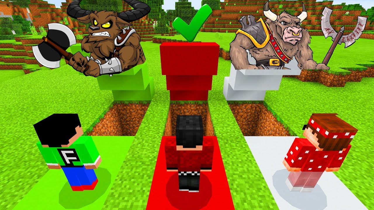 Minecraft PE : DO NOT CHOOSE THE WRONG PATH! (FuzionDroid, RageElixir ...