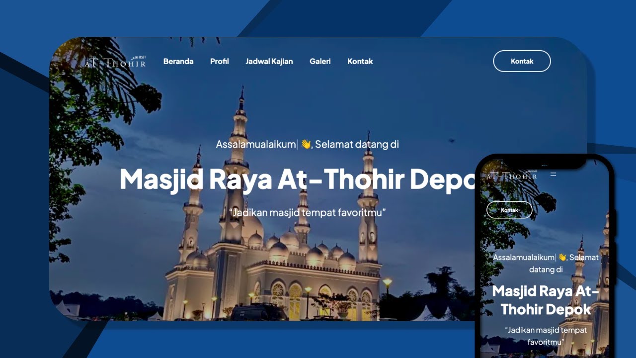 Demo Mosque Website | Masjid Raya At-Thohir Depok in Wordpress - YouTube