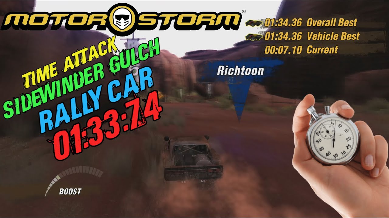 MotorStorm: Time Attack - Sidewinder Gulch - Rally Car - 01:33:74 - YouTube