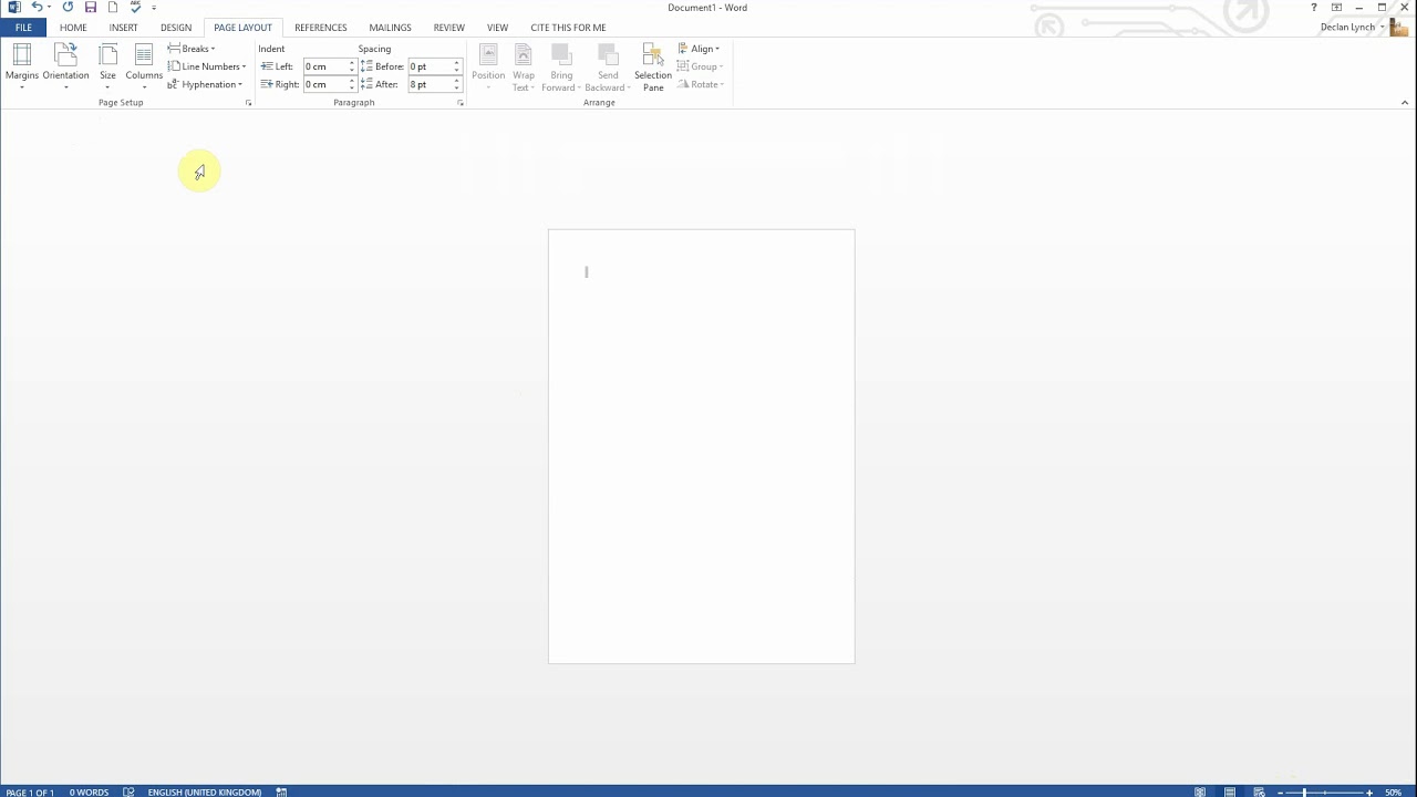 Word Processing - Page Orientation and Size - YouTube