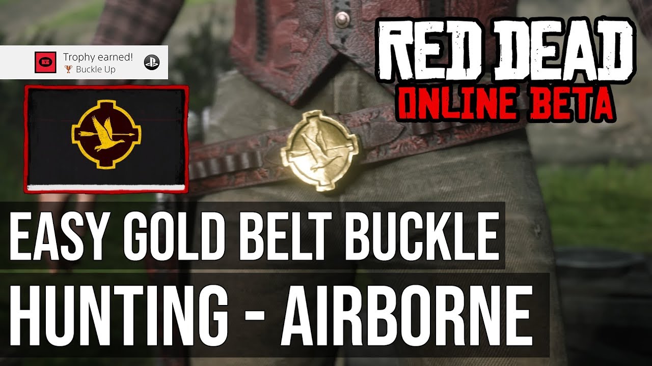 EASY Gold Belt Buckle Award Hunting (Buckle Up Trophy) - Red Dead ...