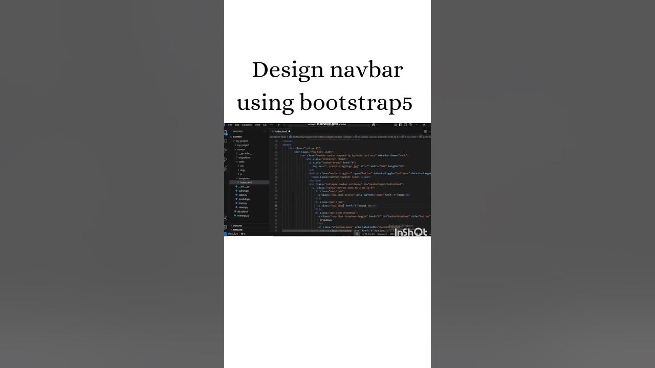Design navbar using bootstrap5 - YouTube