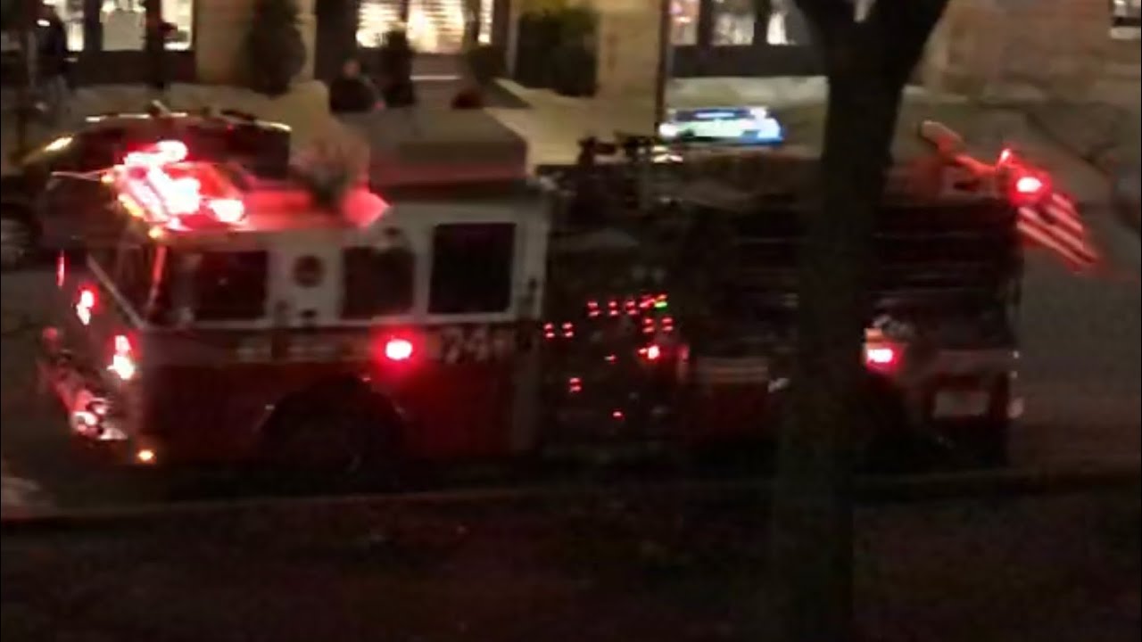 FDNY ENGINE 74 RESPONDING ON BROADWAY ON THE UPPER WEST SIDE AREA OF ...