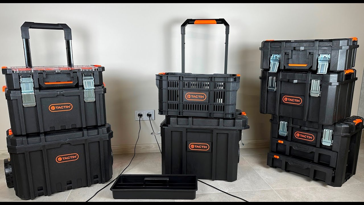 Набор ящиков для инструментов Tactix. Модульные системы Tactix 320382 ...