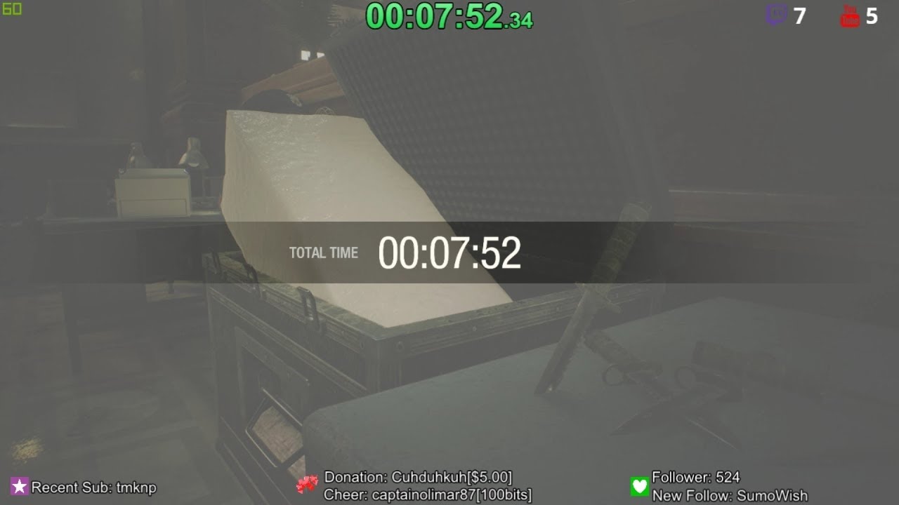 BIOHAZARD RE:2 - Tofu Speedrun - 7:52 [PCver / 60fps] - YouTube