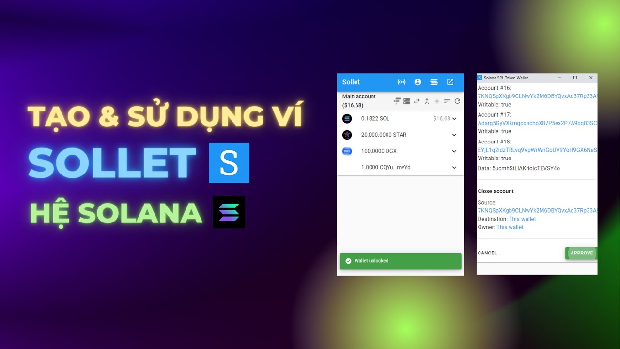 Cách Tạo & Sử Dụng Ví Sollet Hệ Solana | Nhận Chuyển Coin, Swap Token ...