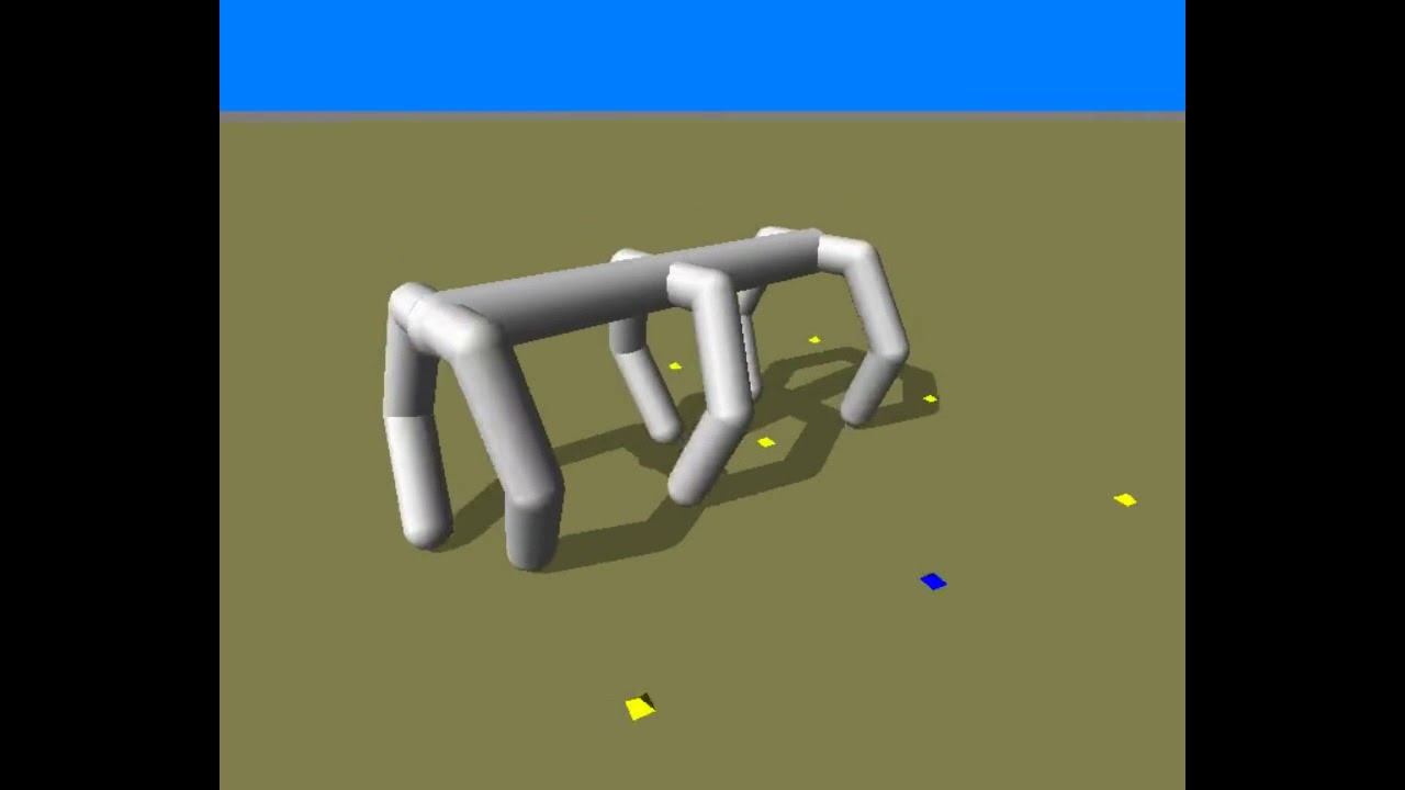 Hexapod walking and turning - YouTube
