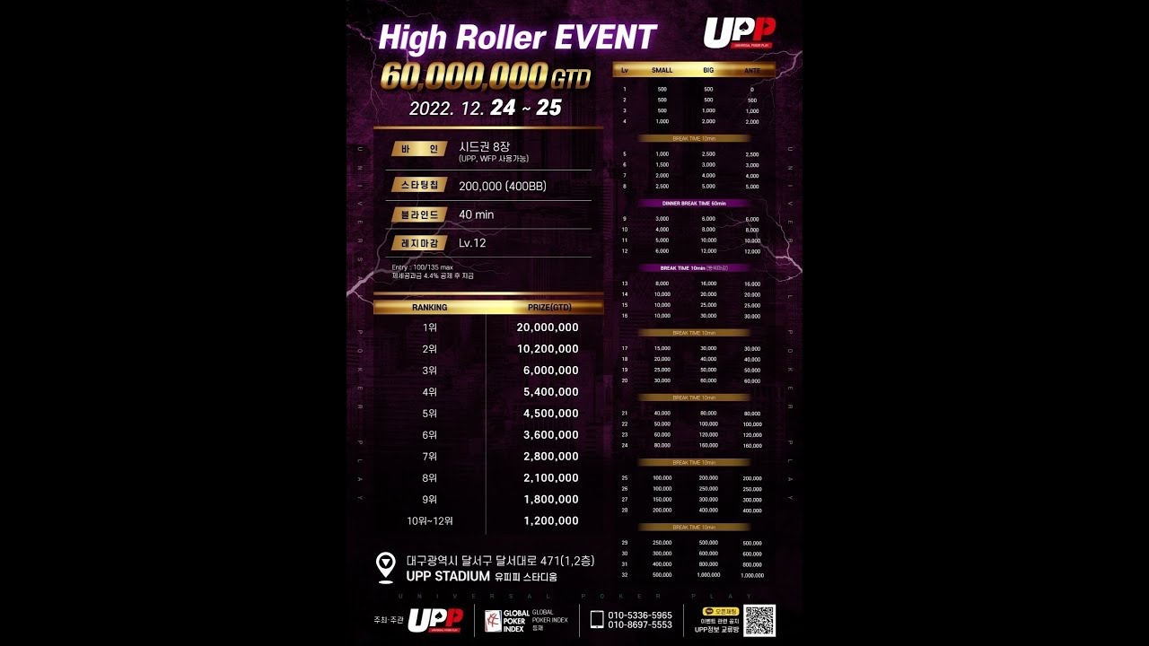 UPP x LAST NIGHT 800만GTD FINAL TABLE - YouTube