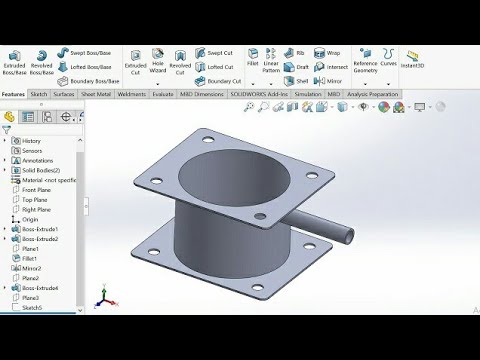 #Chamber design for water tank#chamber design with solidworks features# ...