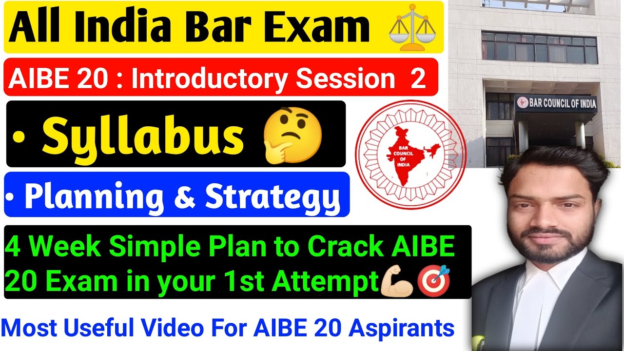 AIBE 20 Exam Syllabus | Planning And Strategy For AIBE 20 Exam ...