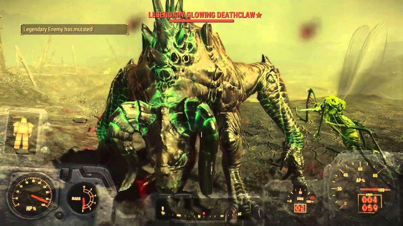 Epic Battle with Legendary Glowing Deathclaw - Fallout 4 - YouTube