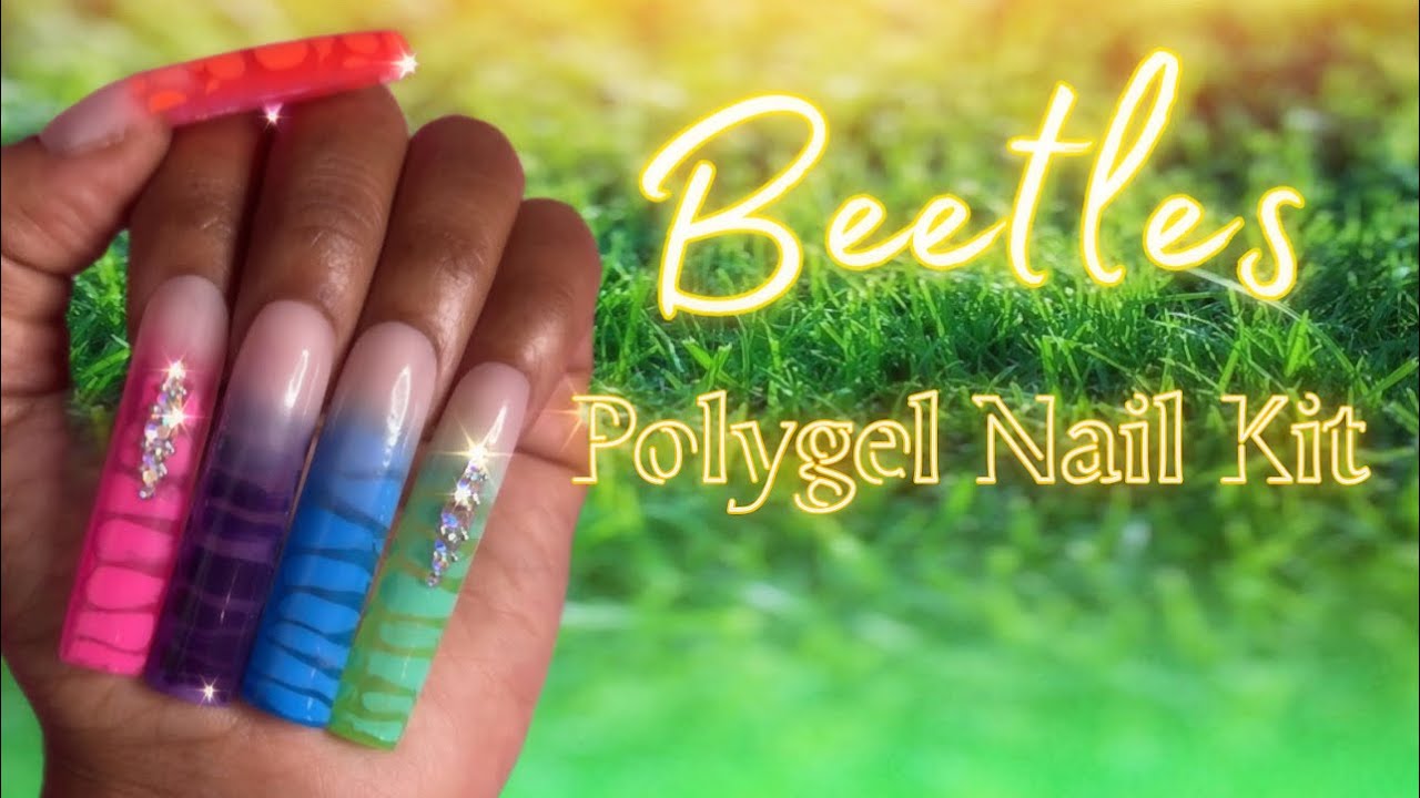 Unboxing Beetles Jelly Polygel Kit | Croc print using Burano blooming ...
