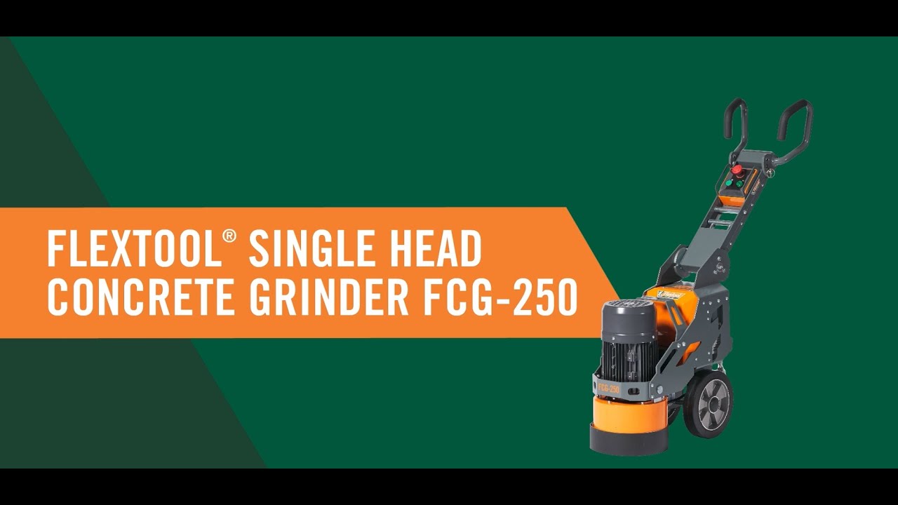 Flextool Single Head Concrete Grinder FCG-250 - YouTube