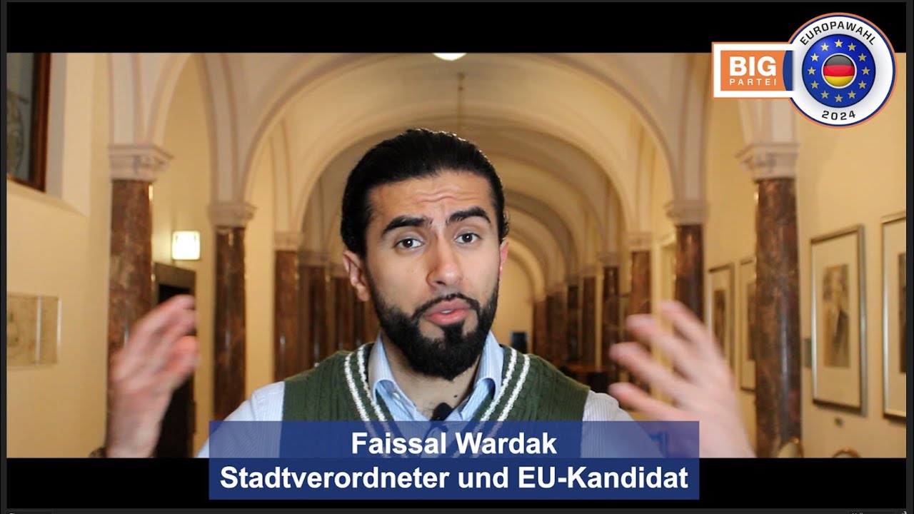 Videoaufruf des Stadtverordneten und EU-Kandidaten Faissal Wardak - YouTube